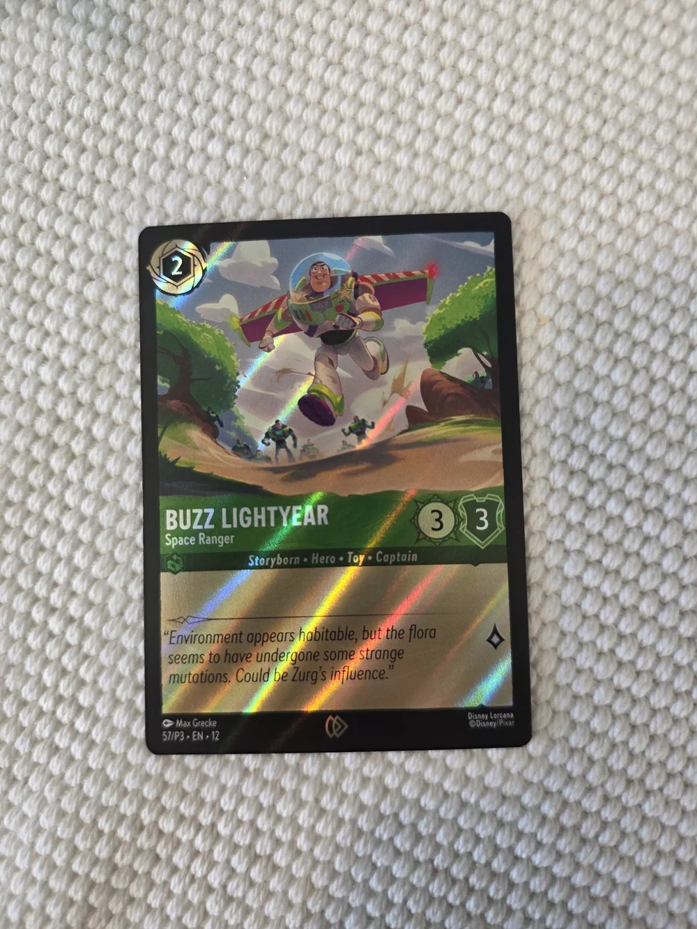 Disney | Other | Amc Buzz Lightyear Space Ranger 57p3 Lorcana Card Toy ...